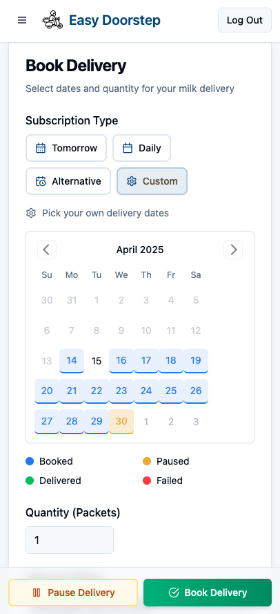 Easy Doorstep - Multi-Category Delivery Management System